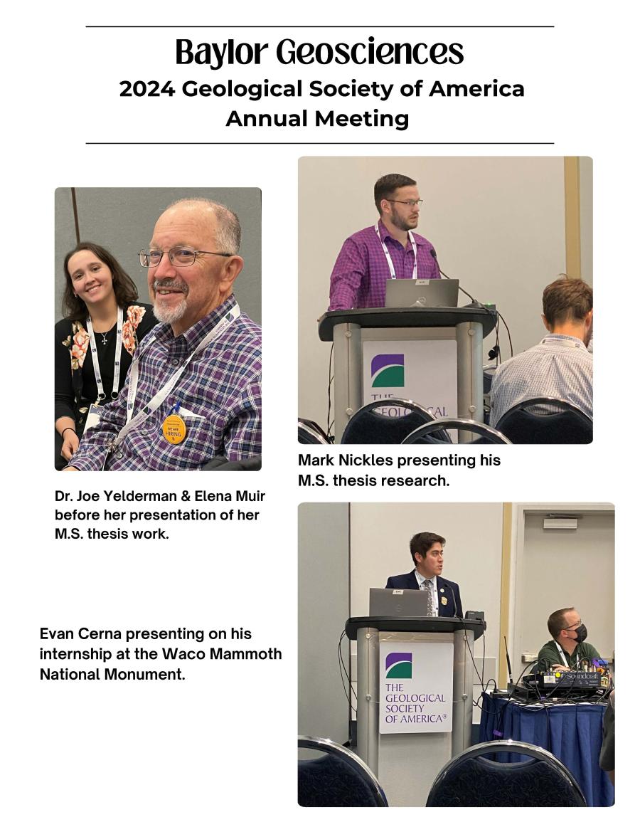 Baylor Geosciences at the 2024 GSA Annual Meeting | Department of ...