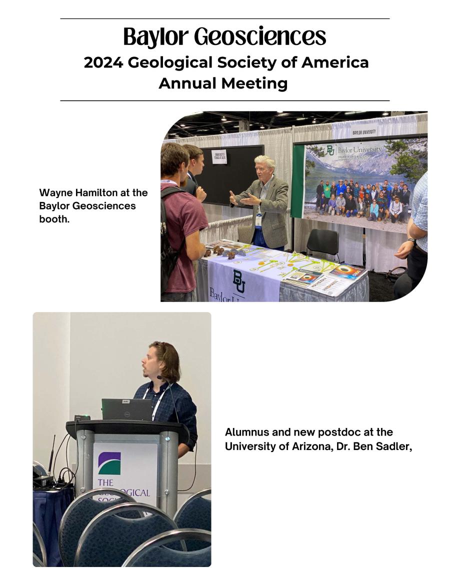 Baylor Geosciences at the 2024 GSA Annual Meeting | Department of ...